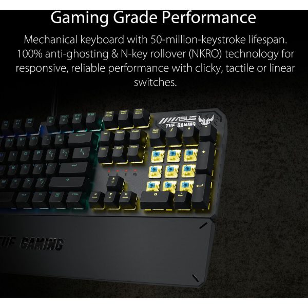 ASUS TUF Gaming K3 RGB mechanical keyboard branded keyboard with RGB ...